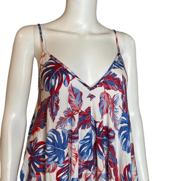 Japna | Dresses | Goa Beachwear By Japna Bluered Floral Print Beach ...